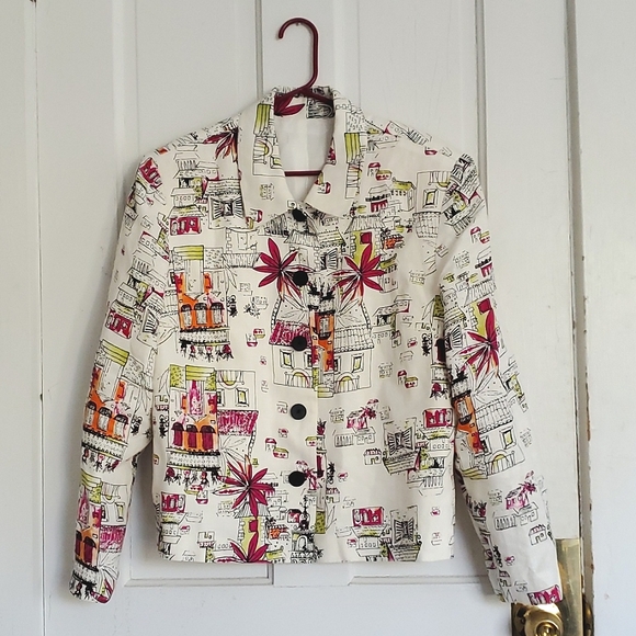 Jackets & Coats | Architectural Sketch Print Jacket | Poshmark